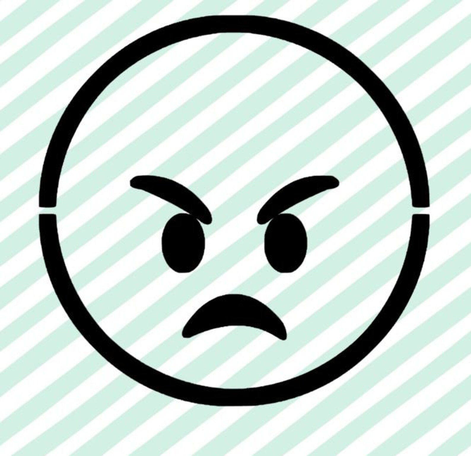 Angry Face Emoji, Custom Emojis, Kawaii Decals, Social Media Emojis ...