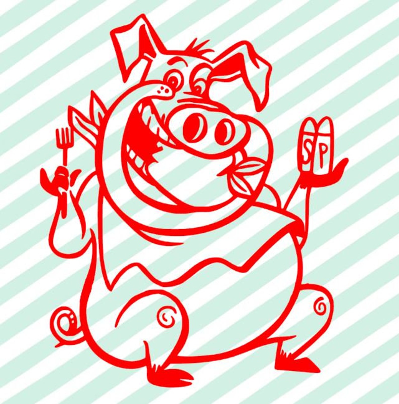Cute Piggy Foodie Decor, Insta Pot Sticker, Kitchen Aide Decal ...