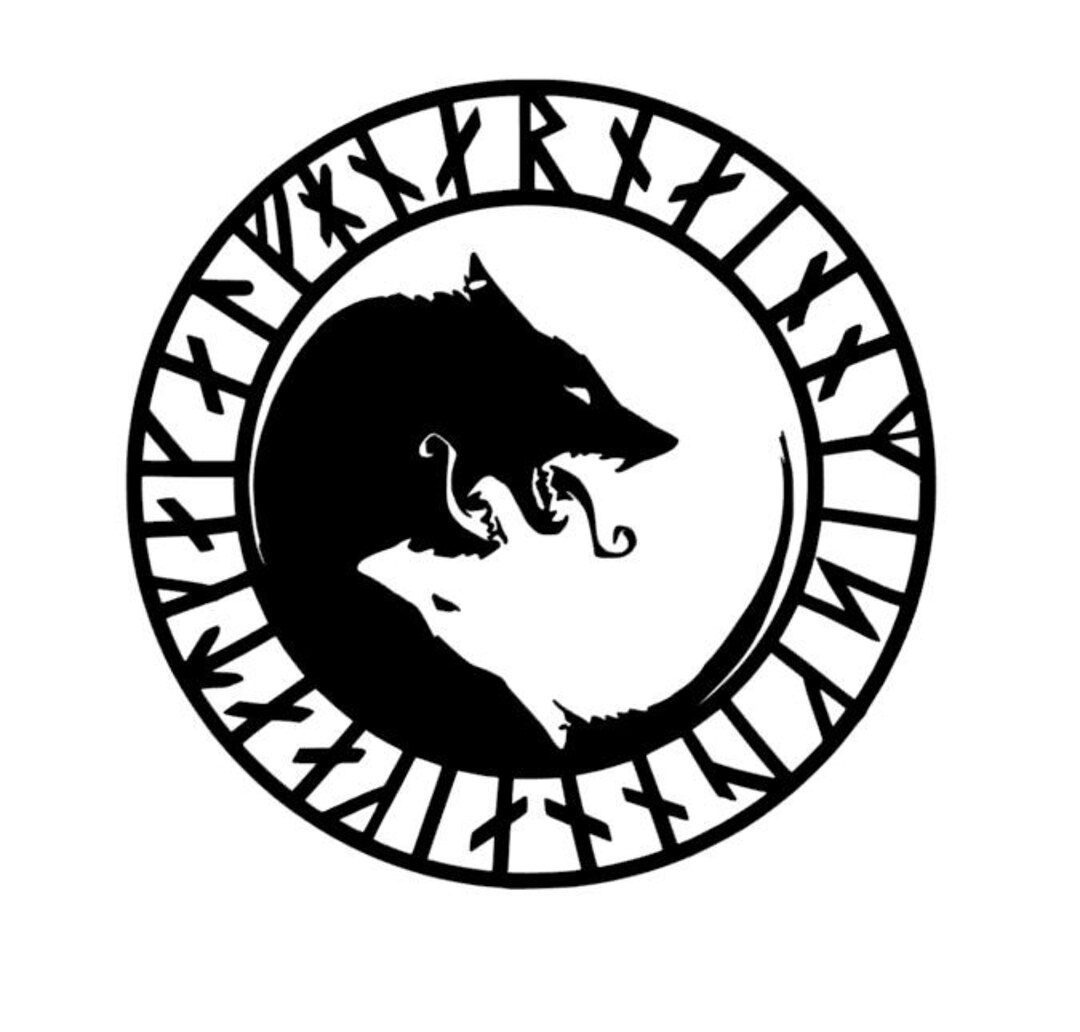 Norse Rune Circle, Hati and Mani, Odins Wolves, Greedy One, Voracious ...