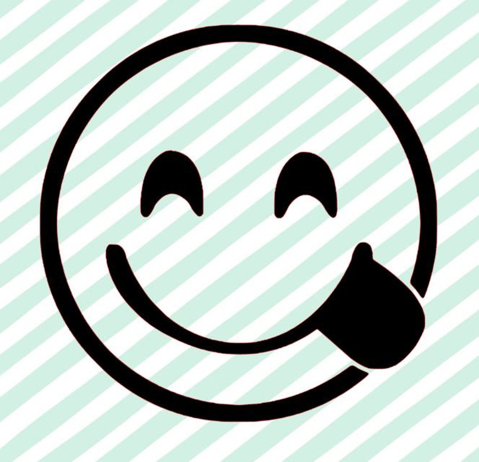 Tongue Out Emoji, Custom Emojis, Kawaii Decals, Social Media Emojis ...