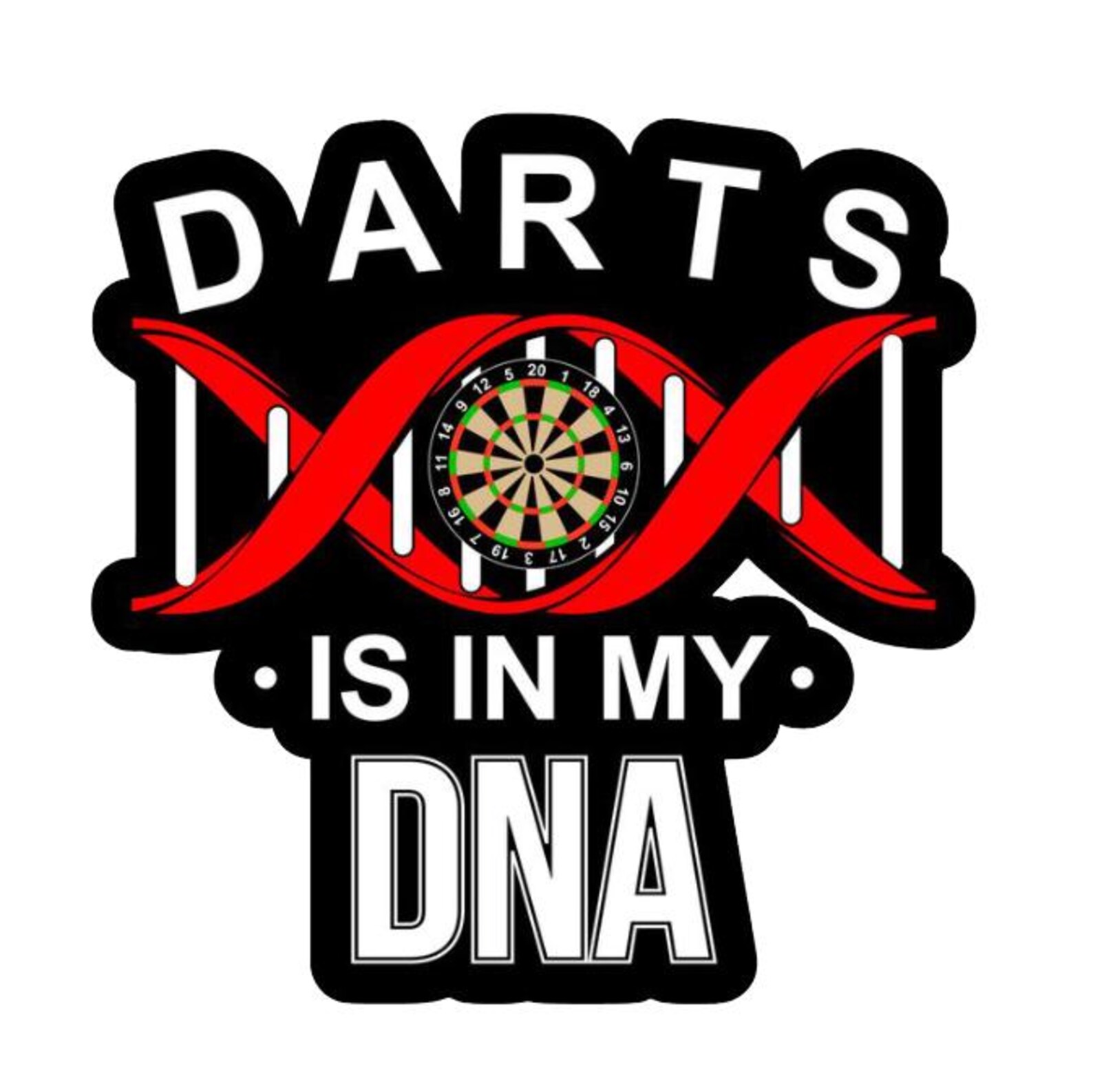 Darts Sticker, Sports Fan Decal, Darts Player Gift, Game Night Decor ...