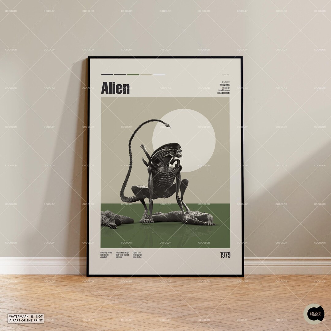Alien, Retro Movie Poster, Midcentury Modern, Retro Tv Show Poster ...