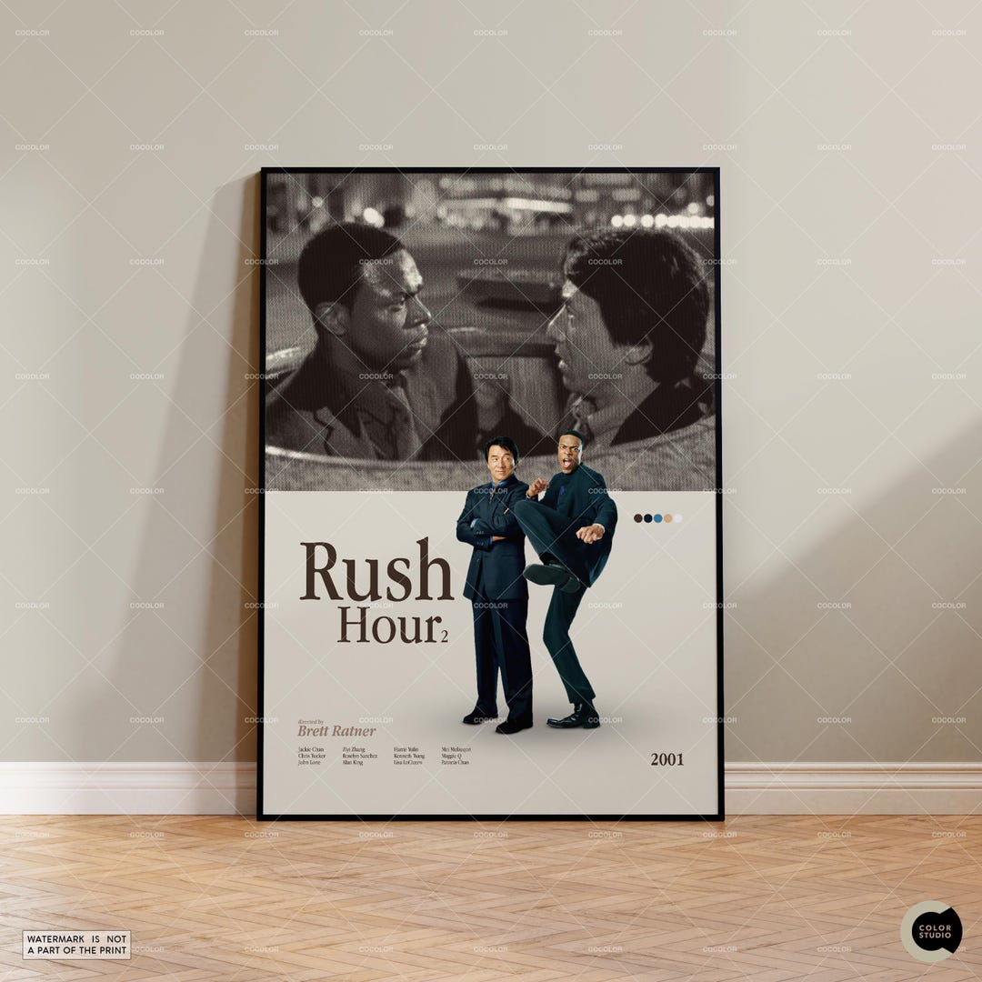 Rush Hour 2, Retro Movie Poster, Midcentury Modern, Retro Tv Show ...