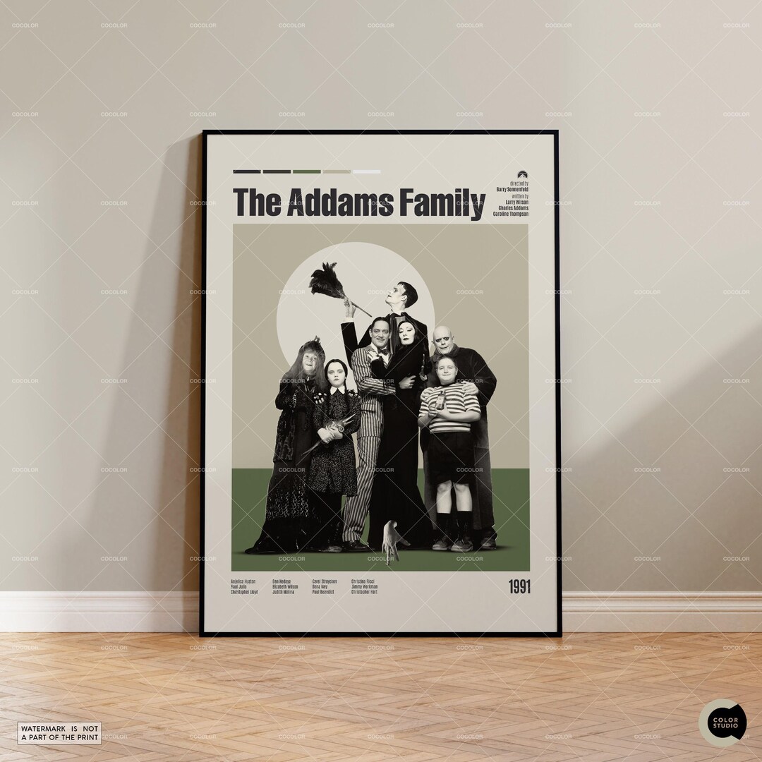 The Addams Family, Retro Movie Poster, Midcentury Modern, Retro Tv Show ...