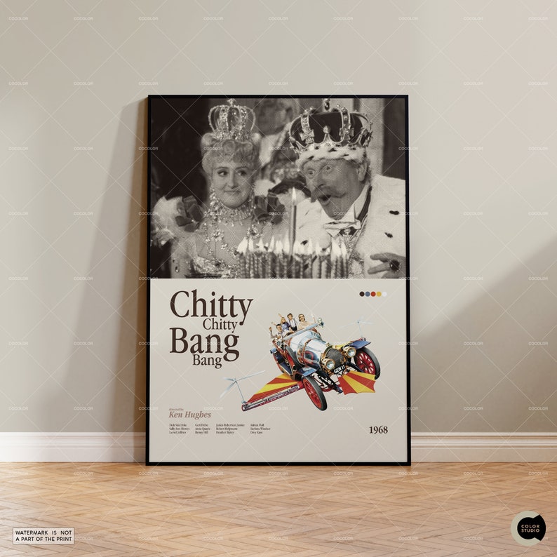 Chitty Chitty Bang Bang, Retro Movie Poster, Midcentury Modern, Retro ...