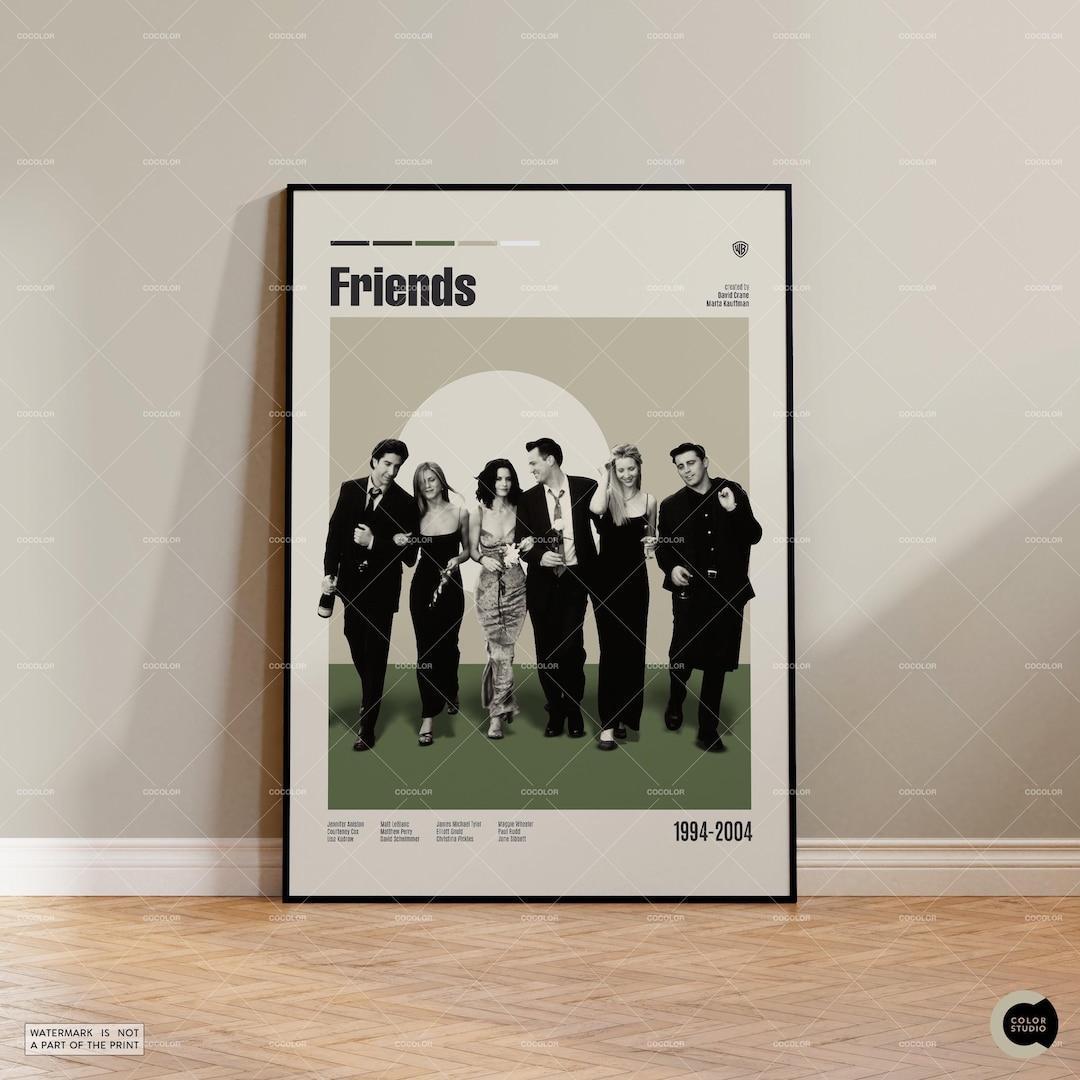 Friends, TV Show Poster, Retro Movie Poster, Vintage Inspired Poster ...