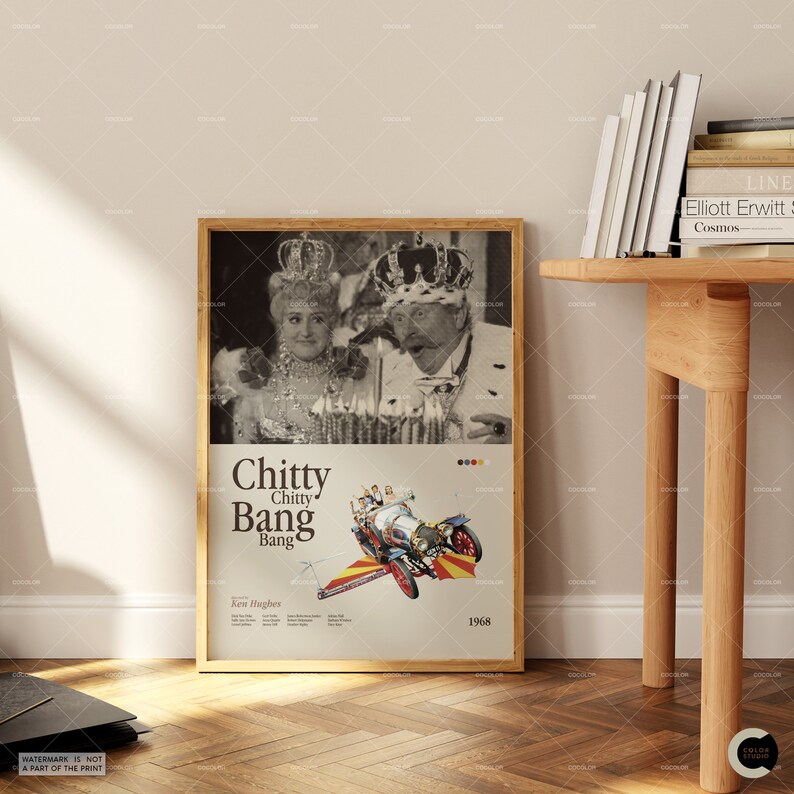 Chitty Chitty Bang Bang, Retro Movie Poster, Midcentury Modern, Retro ...