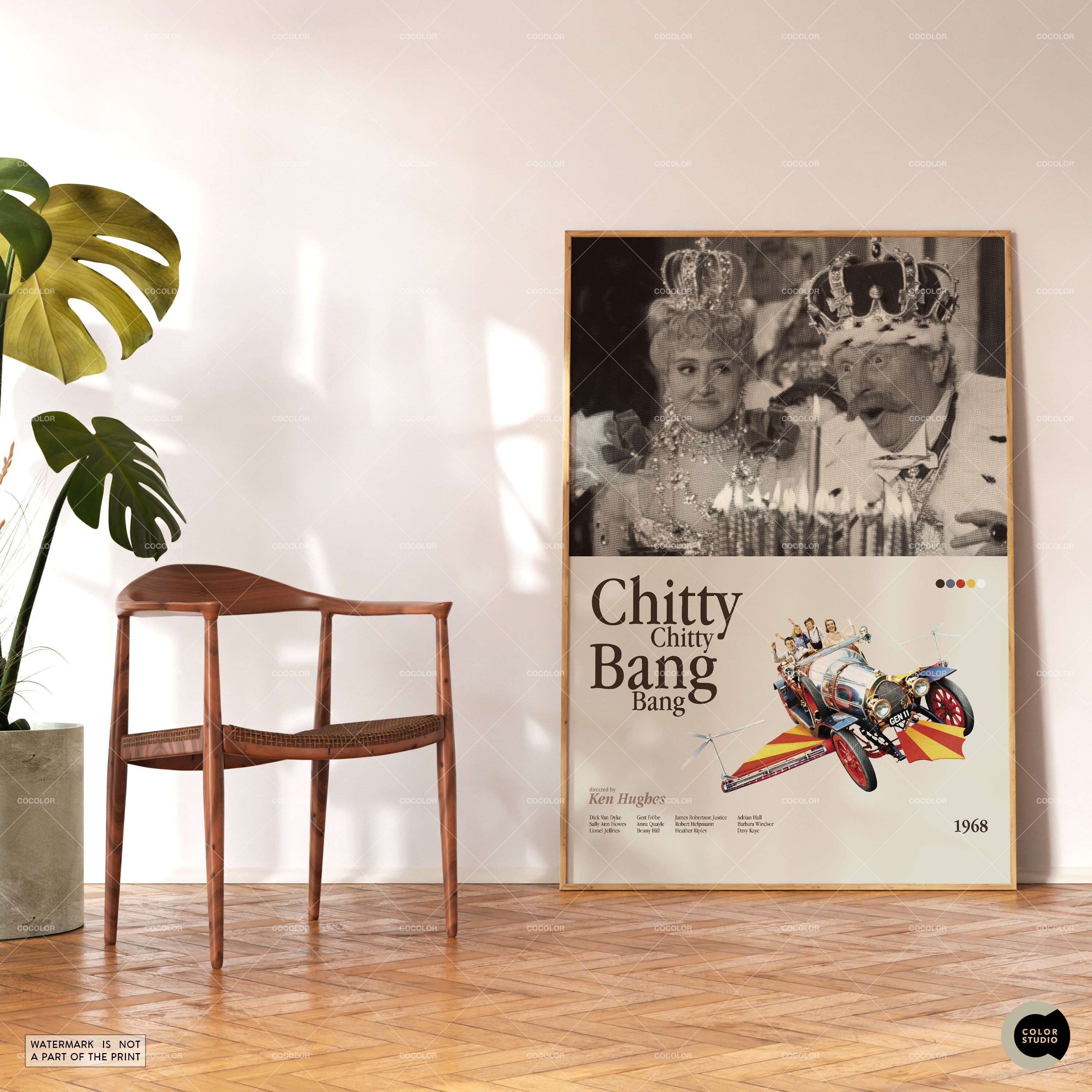Chitty Chitty Bang Bang, Retro Movie Poster, Midcentury Modern, Retro ...