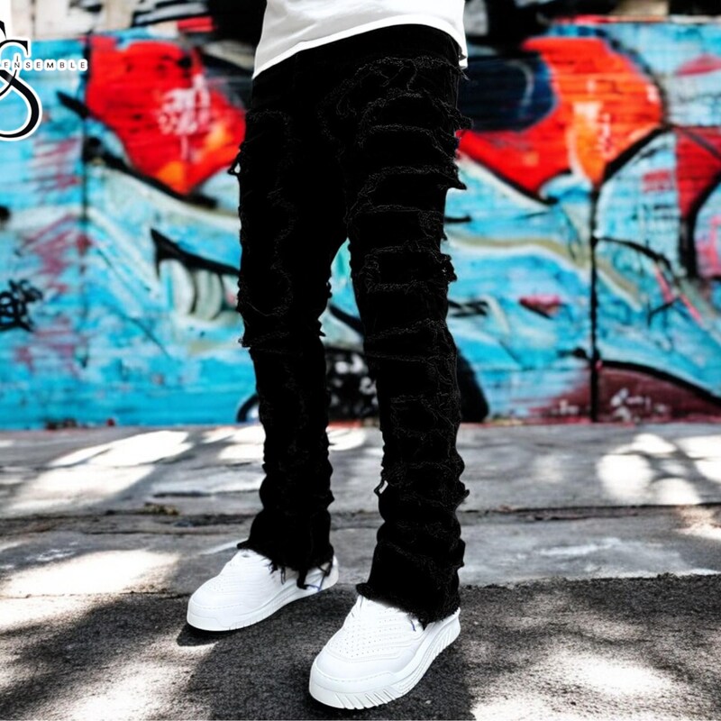 Stacked Pants Men - Etsy