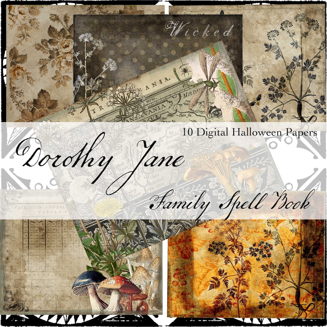 Halloween Digital Paper: Family Spell Book Pages (digital Download) - Etsy