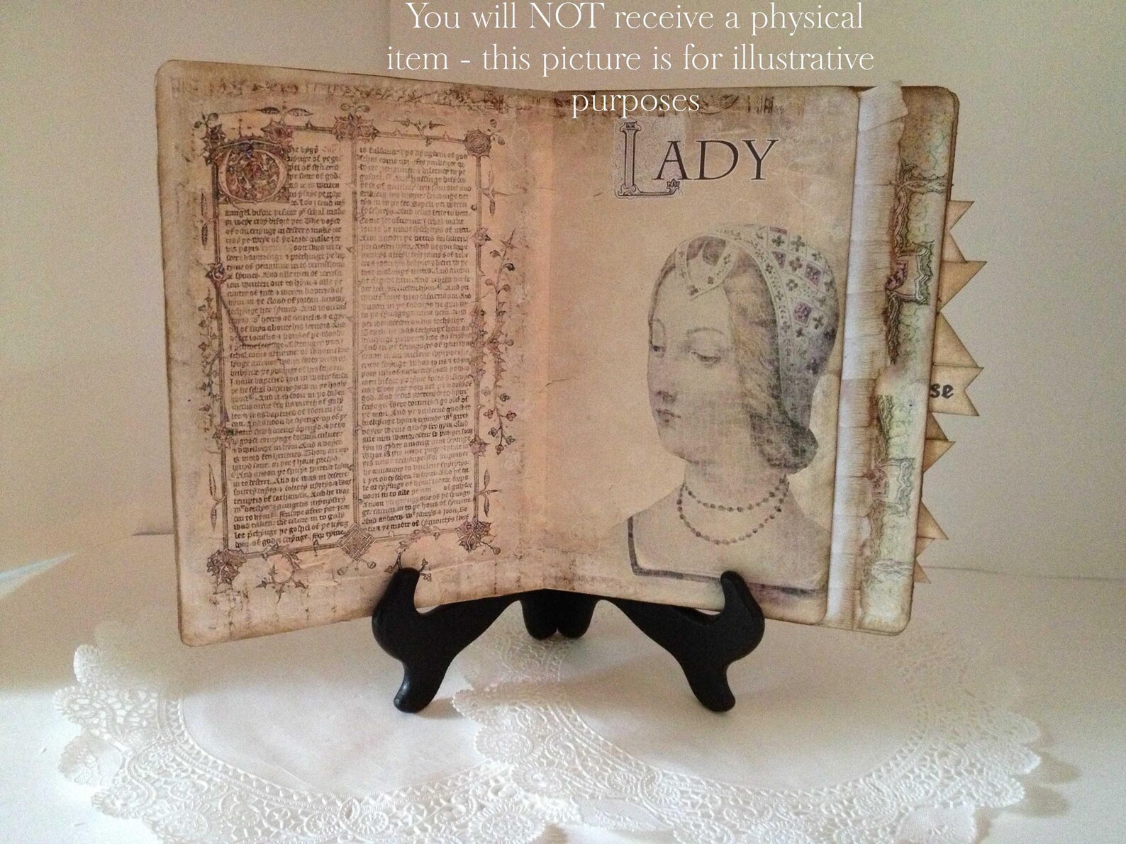 Medieval Lady's Journal Digital Paper: Fawn & Red Theme (digital ...