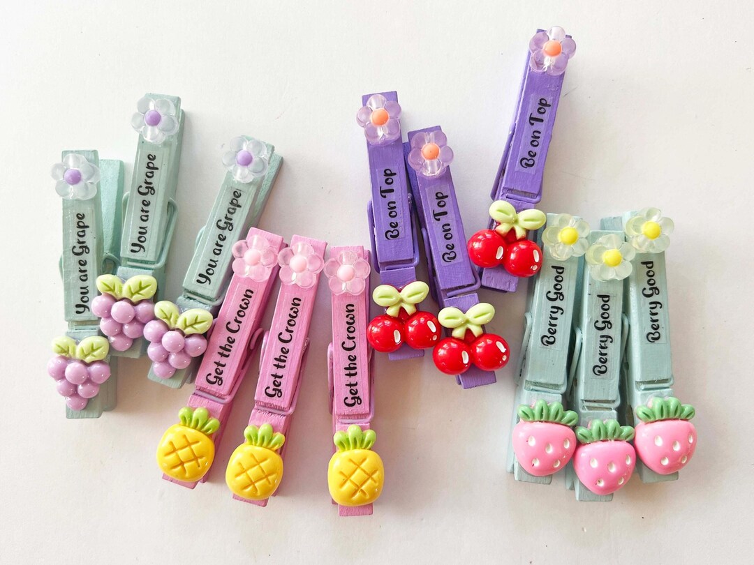 Cheer Clothespin Clips, Cheer Spirit Pins, Fruit Bowl, Pineapple ...
