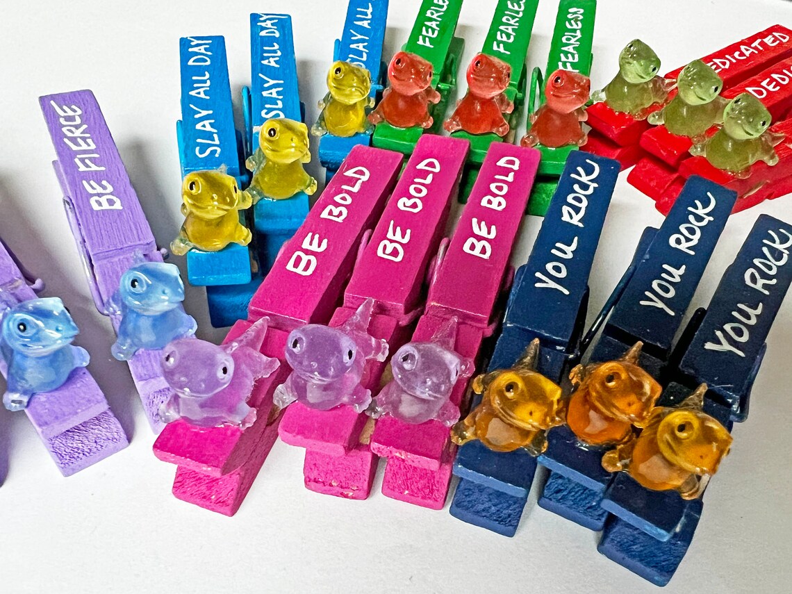 Cheer Spirit Pin, Clothespin Cheer Clips for Sharing - Etsy