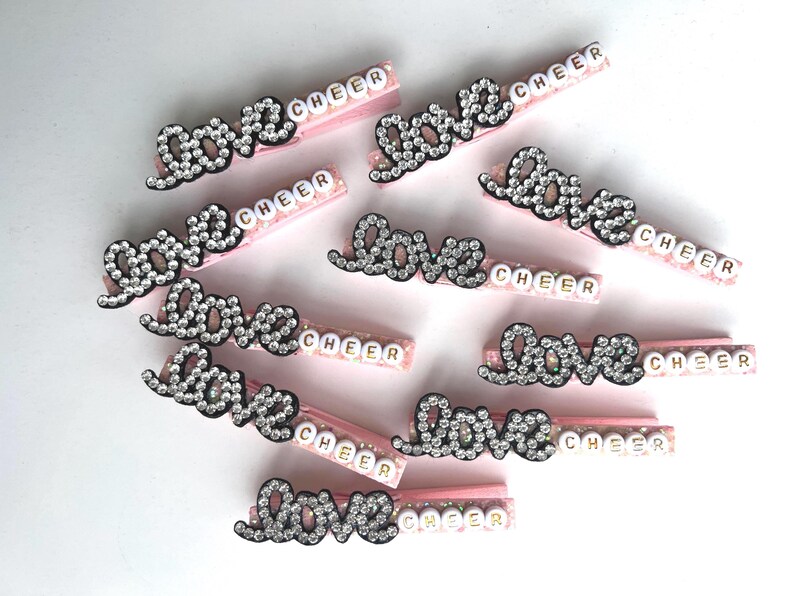 10 | Valentines Cheer Clips, Cheer Spirit Pins, Sparkling “love” of ...
