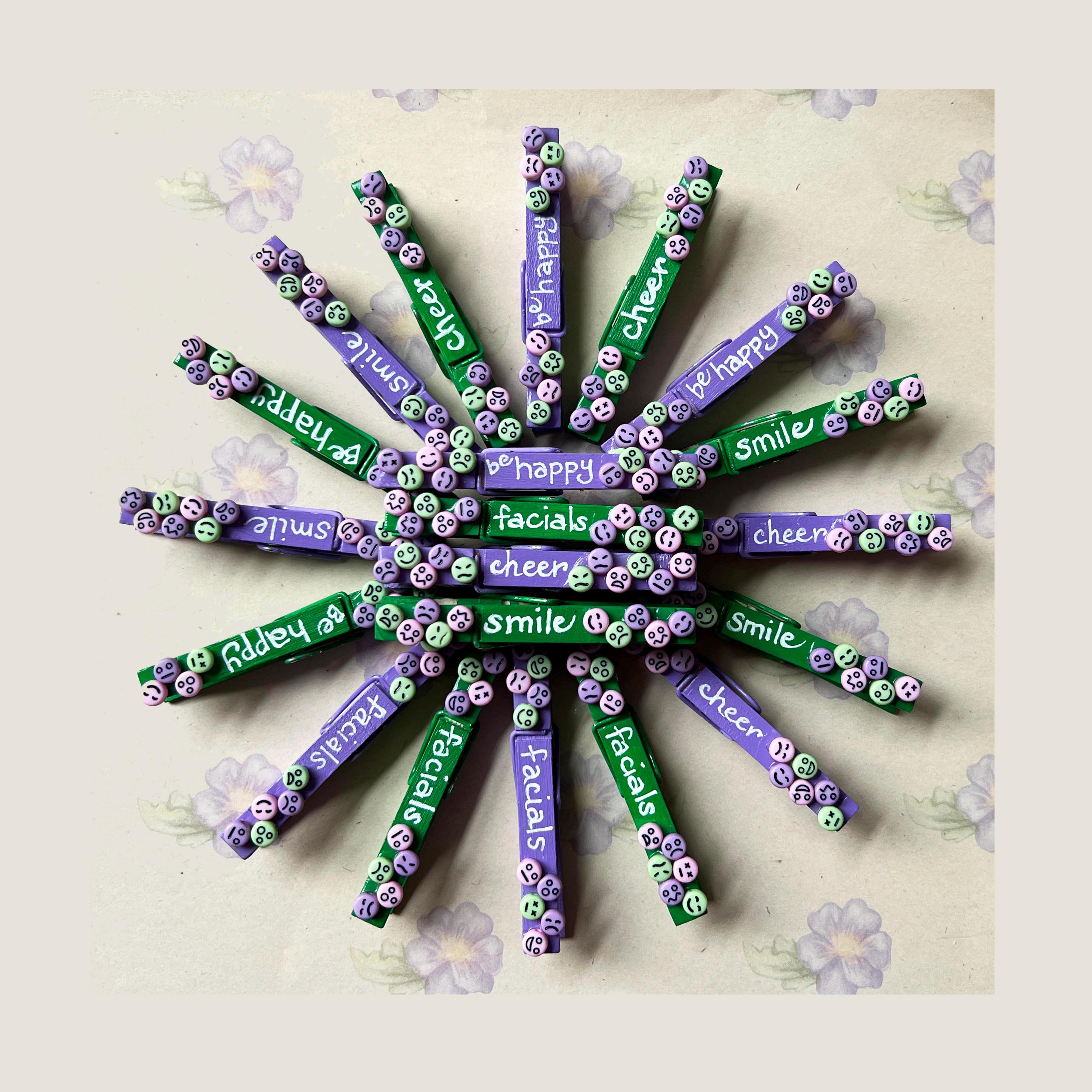 Cheer Clothespins, Cheer Spirit Pins Clips, Facials : - Etsy