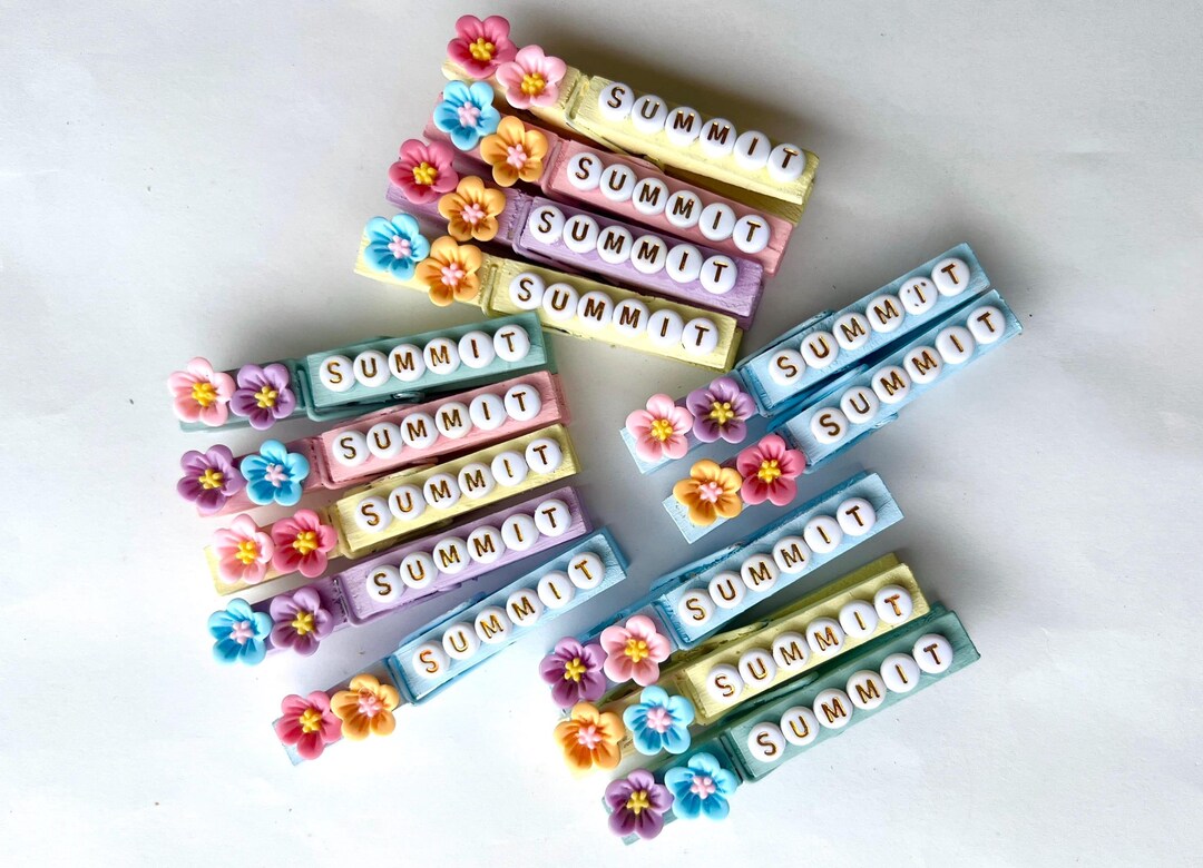 14 | SUMMIT, Cheer Spirit Pins, Cheer Clothes Pin Clips, Good Luck ...