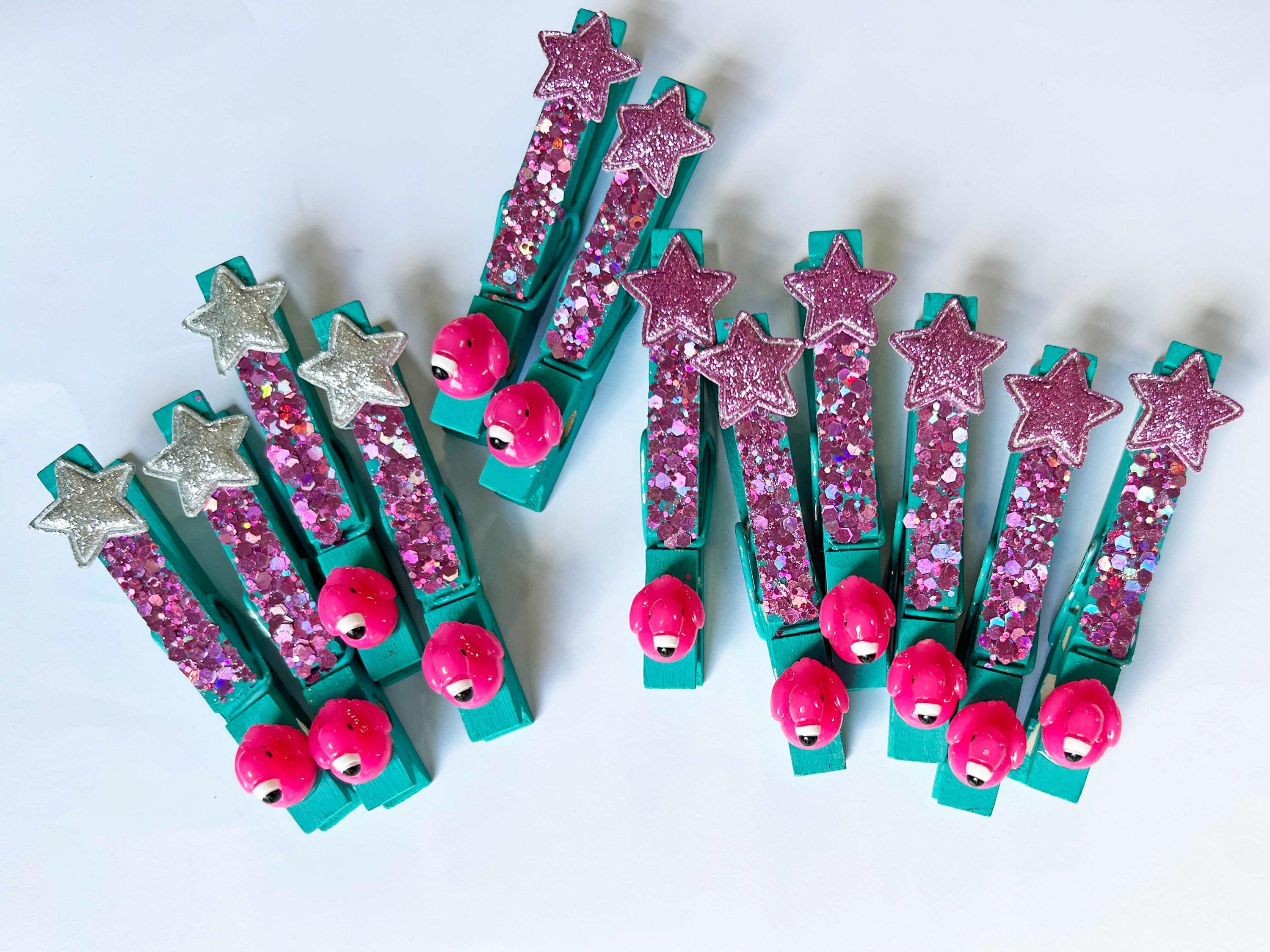 Cheer Spirit Pins Clips, Cheer Clothespins, Flamingo 12 Pins - Etsy