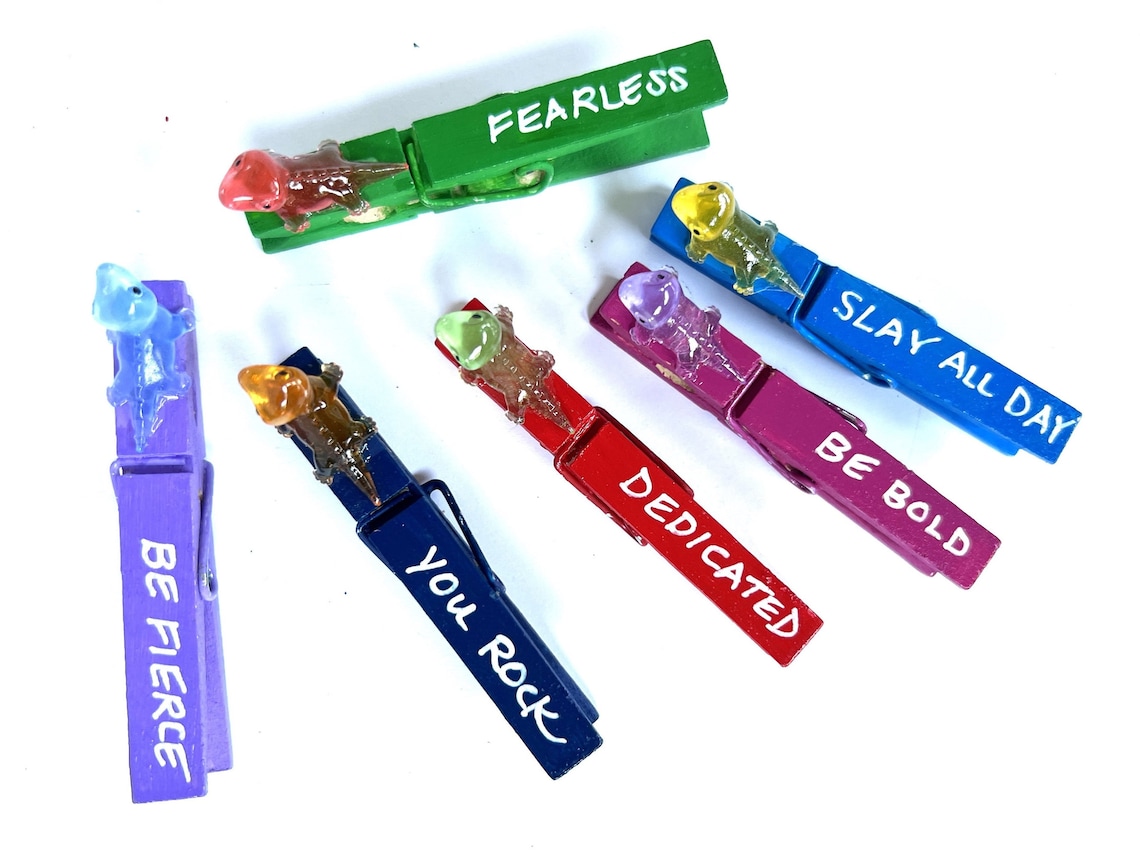 Cheer Spirit Pin, Clothespin Cheer Clips for Sharing - Etsy