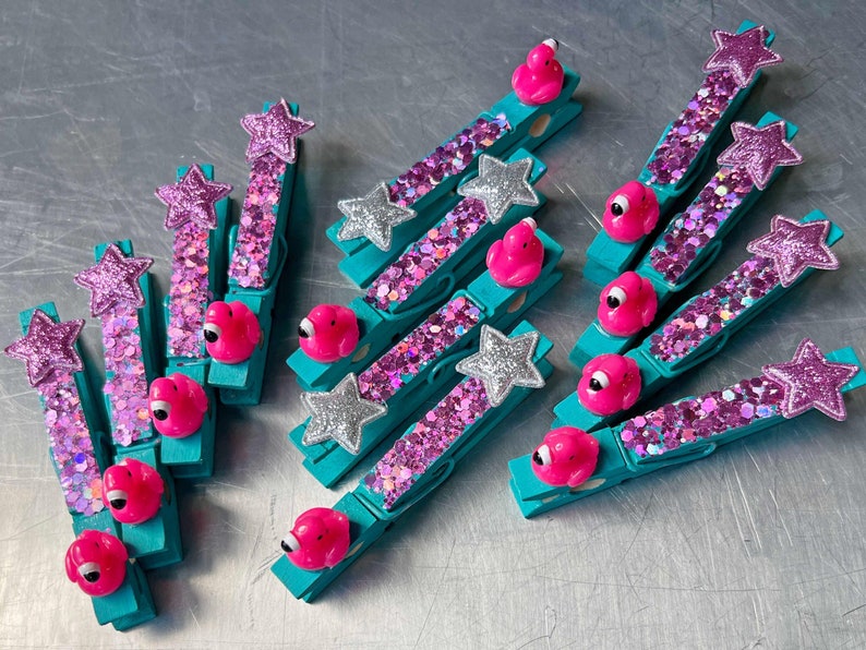 Cheer Spirit Pins Clips, Cheer Clothespins, Flamingo 12 Pins - Etsy