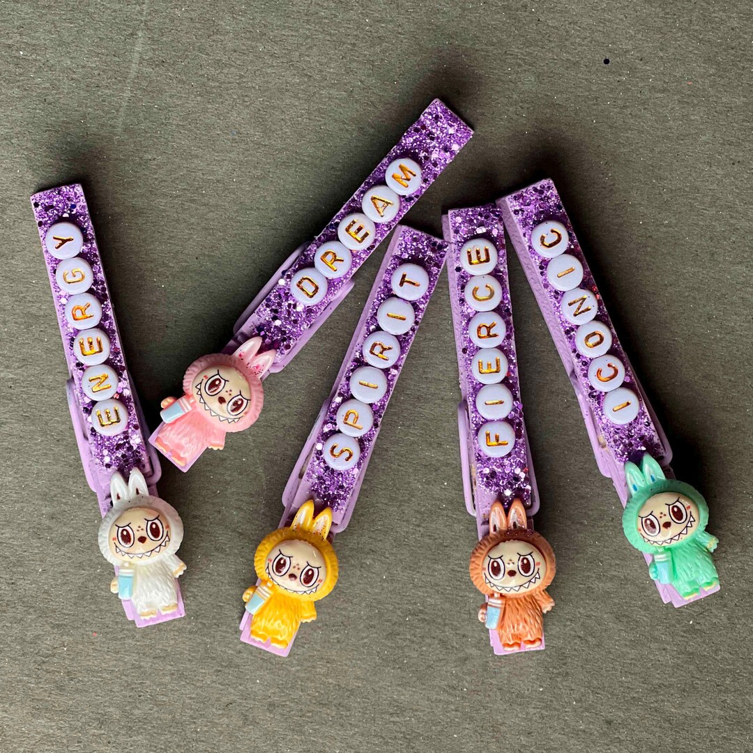Labu Bu Rabbit Pins, Cheer Spirit Pins, Clothes Pin Clips, Best Cheer ...
