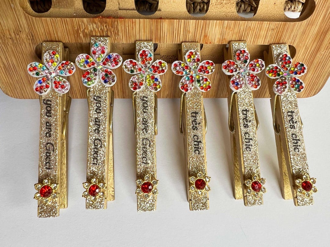 Cheer Spirit Pins, Cheerleading Clothespins, Gold Gucci 16 - Etsy