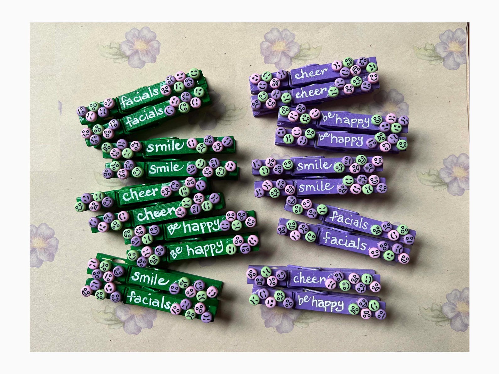 Cheer Clothespins, Cheer Spirit Pins Clips, Facials : - Etsy