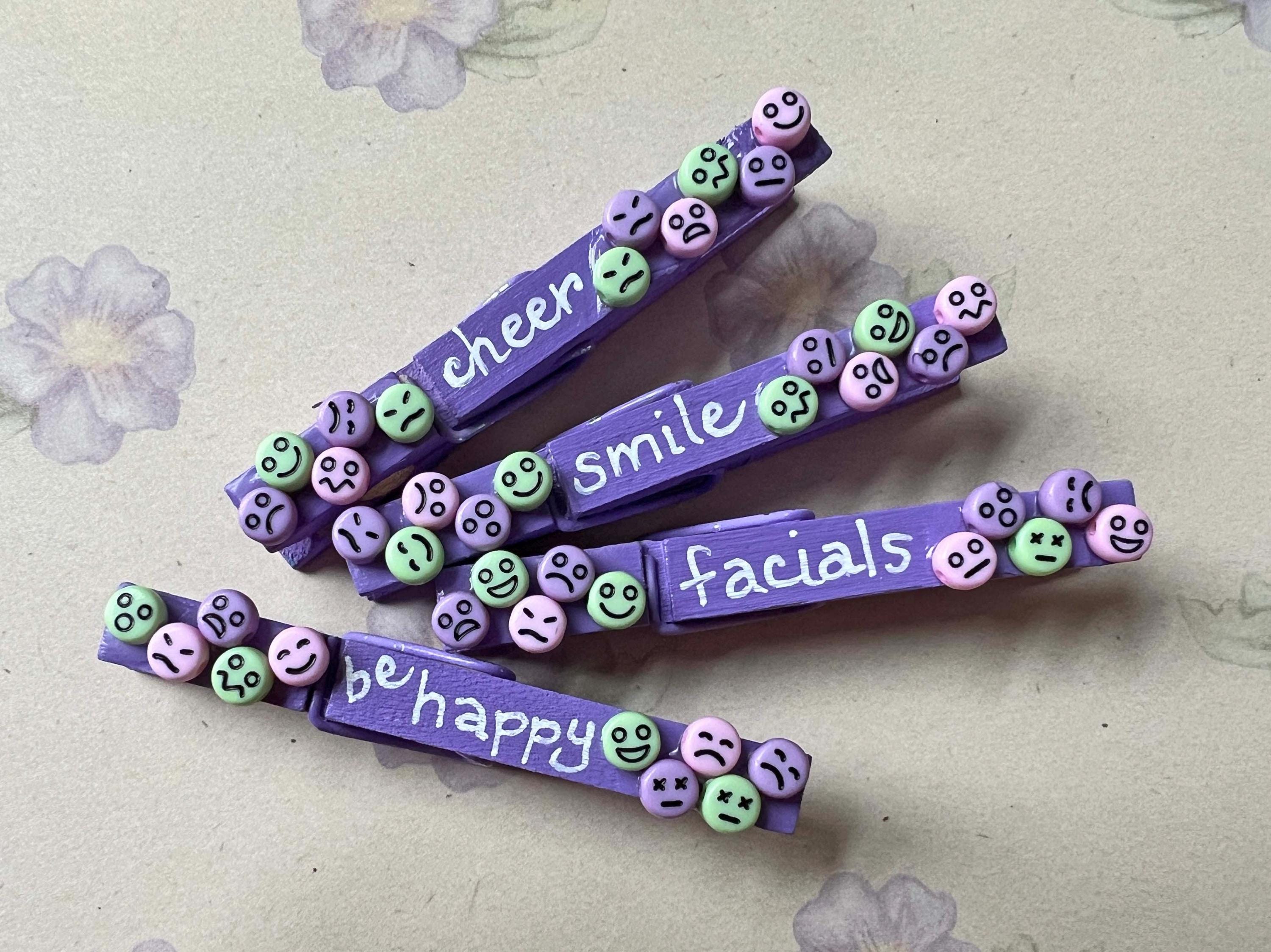 Cheer Clothespins, Cheer Spirit Pins Clips, Facials : - Etsy