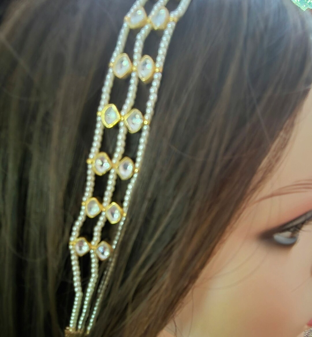 Sheesh Phool/gold Plated Matha Patti/bridal Hair Accessories/head Piece ...