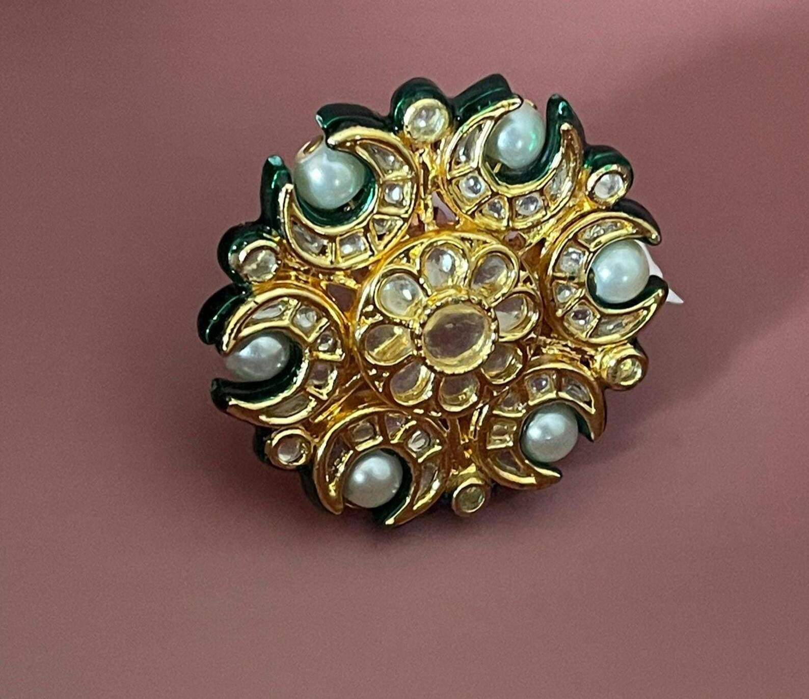 Traditional Kundan Ring/jodha Akbar Jewelry/meenakari Ring/jaipur ...