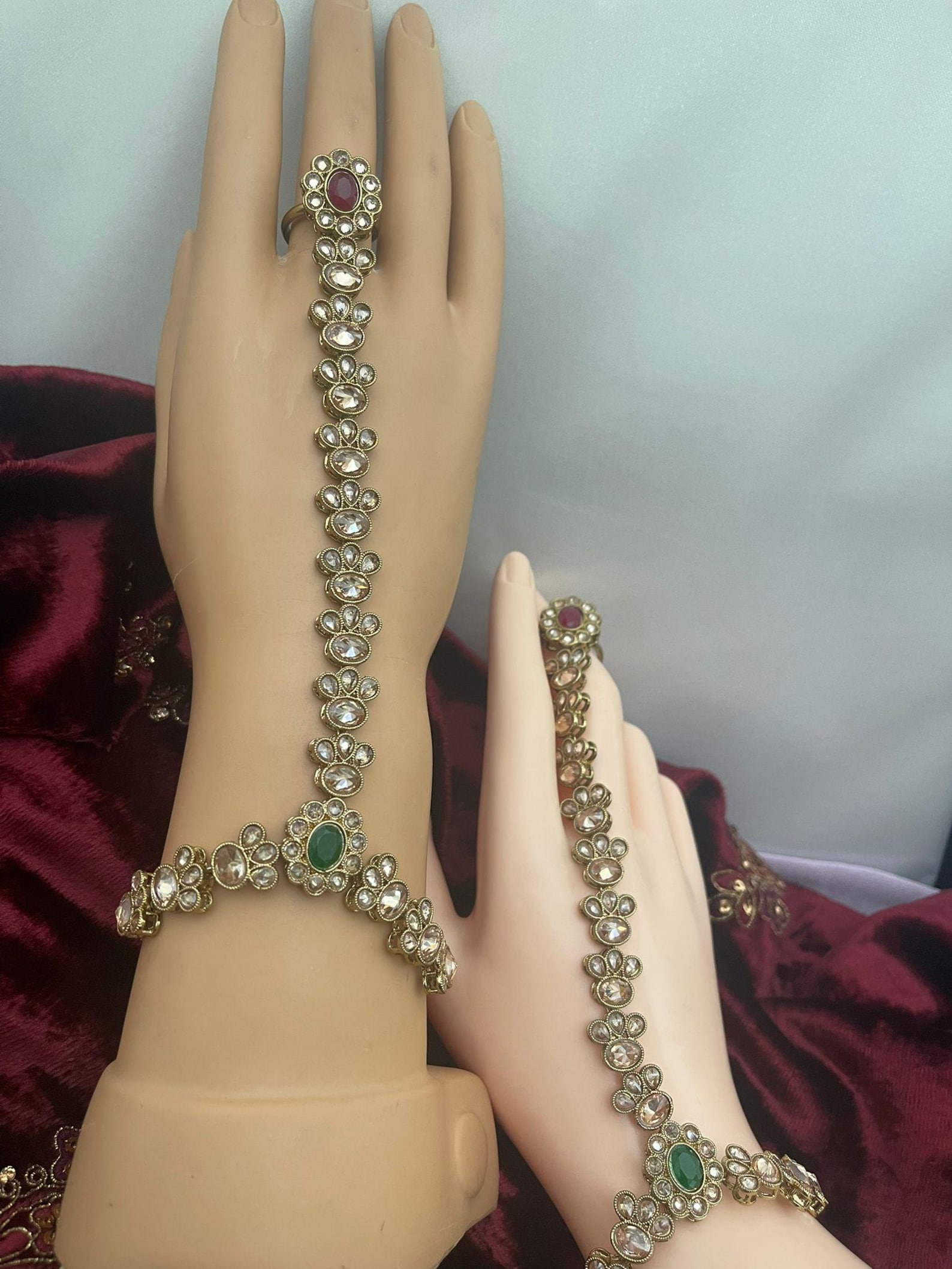 Antique Gold Haathphool/hand Jewelry/haathpaan/south Indian Jewelry ...