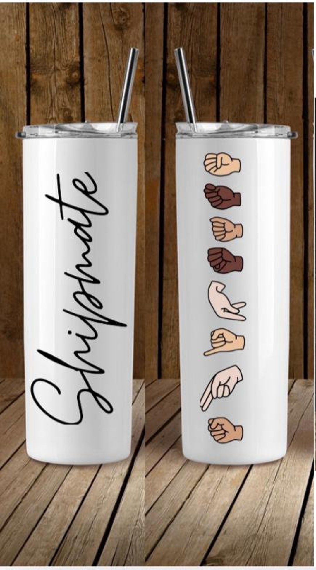 ASL Custom Name 20oz Tumbler - Vacuum Sealed, Double Insulated, Bpa ...