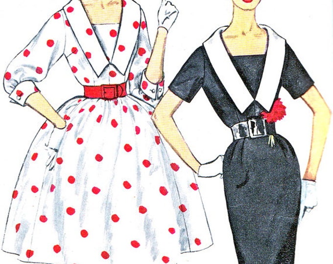 1960s Dress Pattern Simplicity 3320 Day Evening Full Skirt or Sheath ...