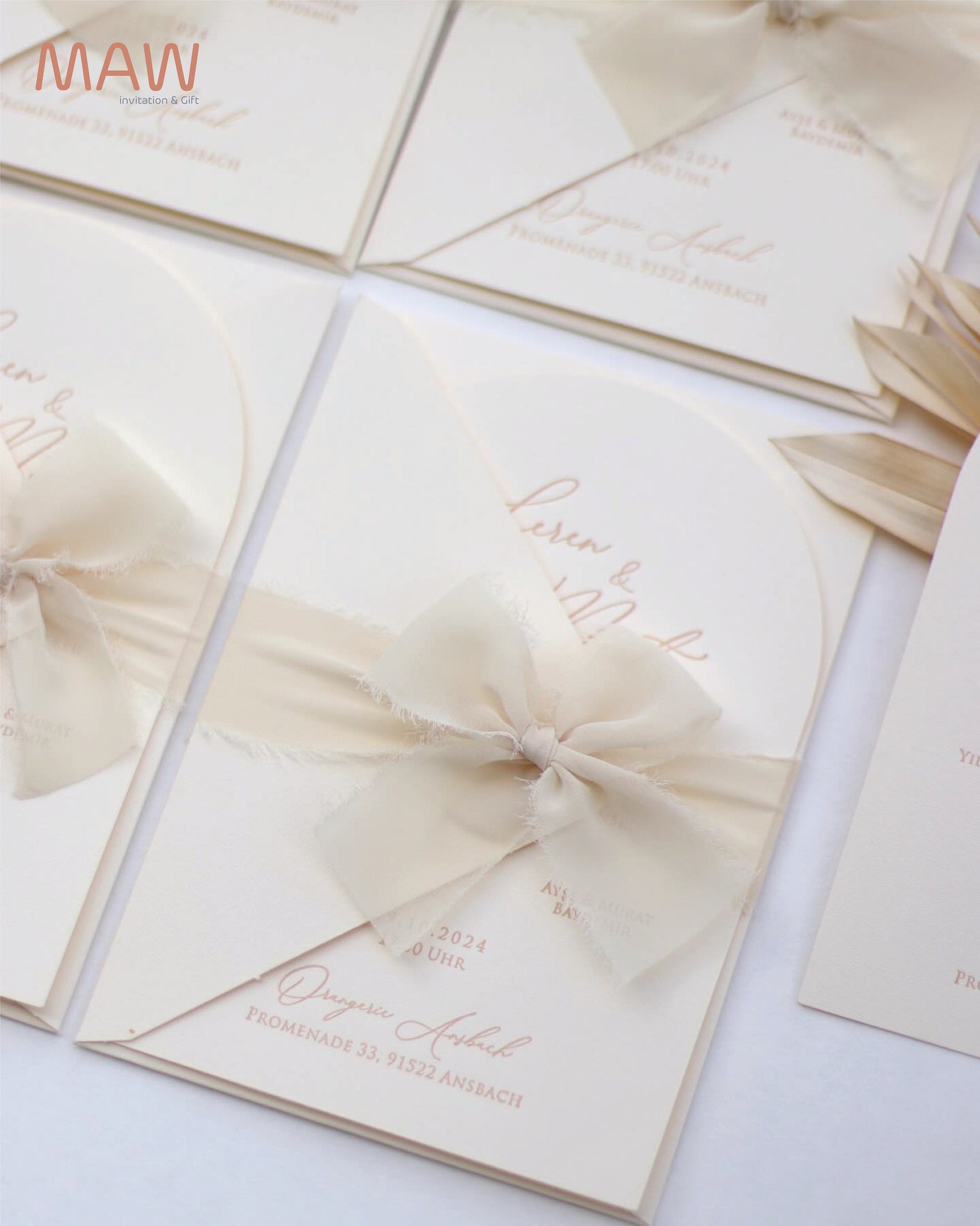 Perfect Invitation, Luxury Silk Wedding Invitations With Customizable ...