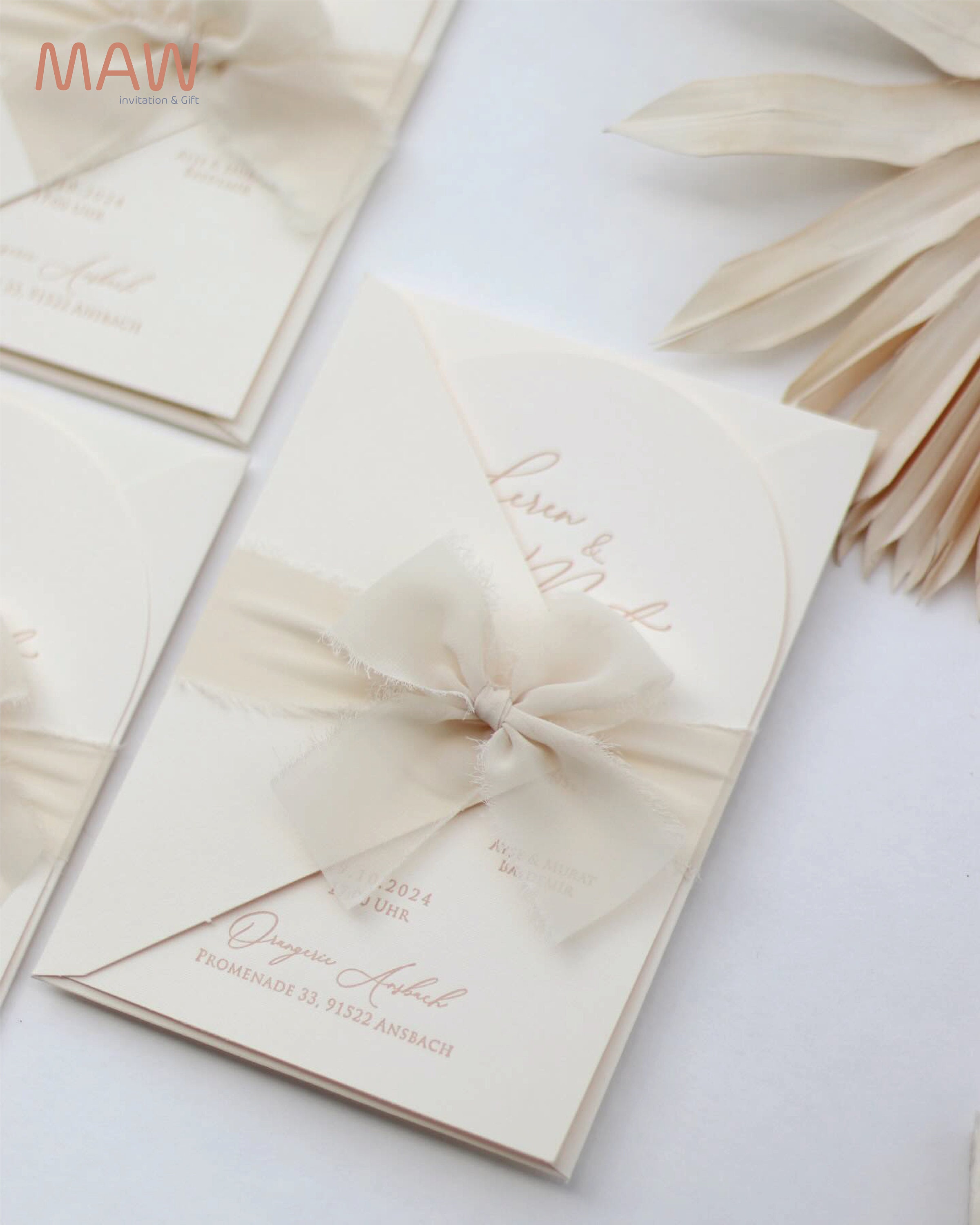 Perfect Invitation, Luxury Silk Wedding Invitations With Customizable ...