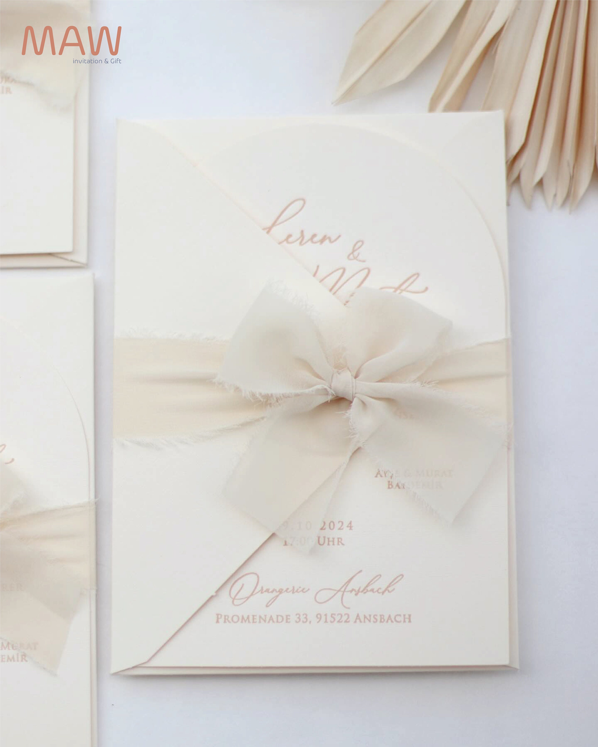 Perfect Invitation, Luxury Silk Wedding Invitations With Customizable ...