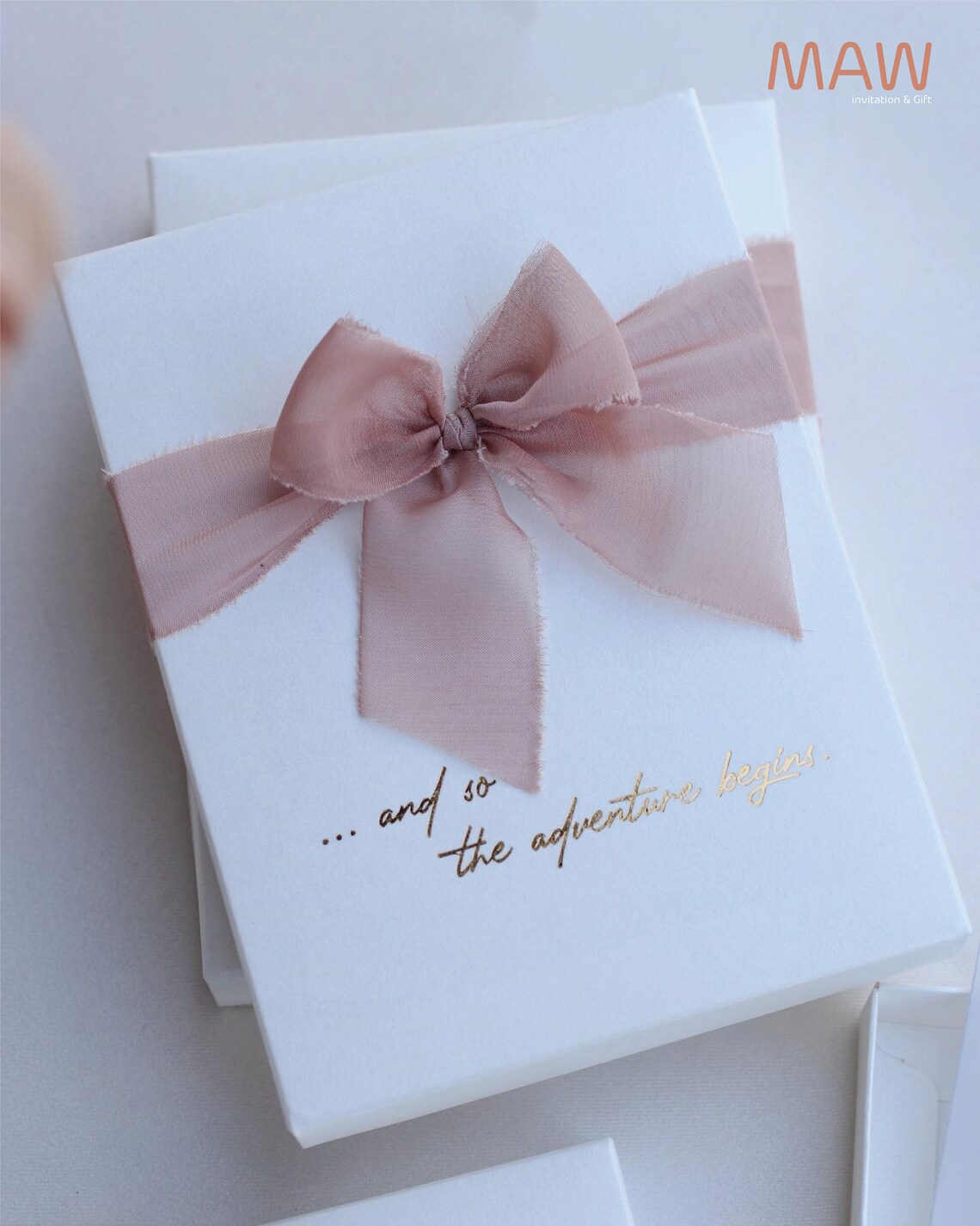 Luxury Boxed Wedding Invitations With Gold Foil Details and ...