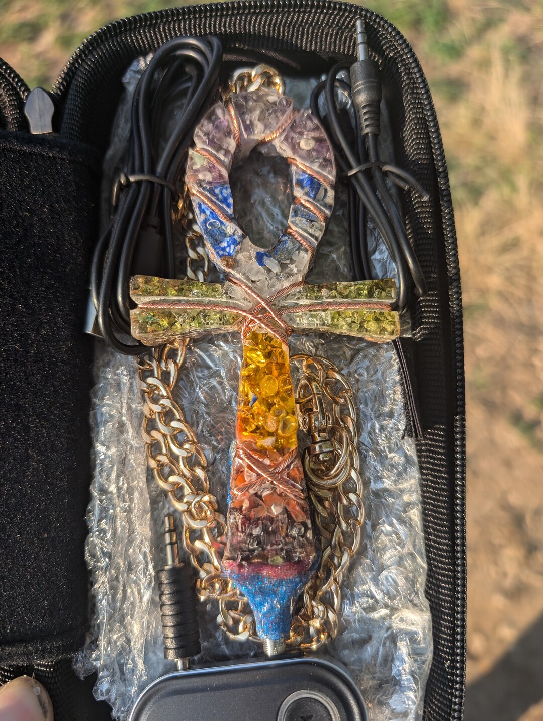 Custom PEMF Chakra Rife Machine Orgone Ankh Pendant Full Kit Edition ...