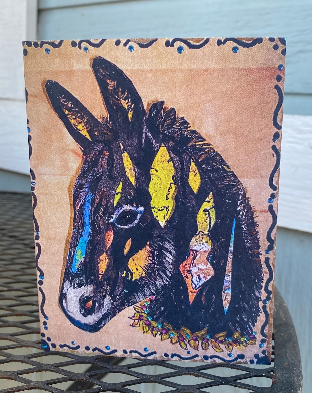 Donkey Original Art Note Cards Set of 3. - Etsy