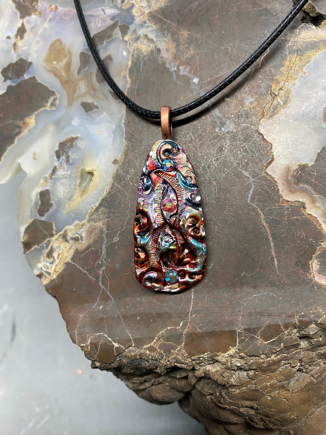 Artisan Textured Pendant - Etsy
