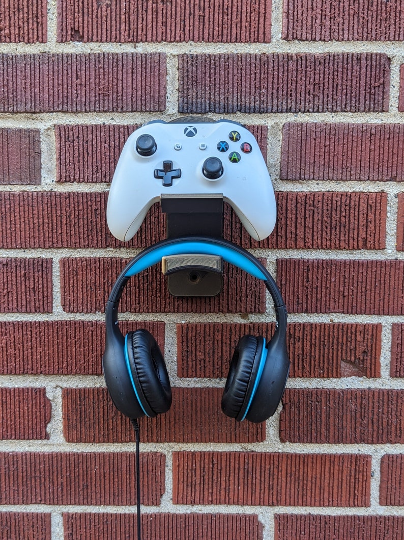 3D Printed Game Controller and Headphone Wall Mount - Etsy