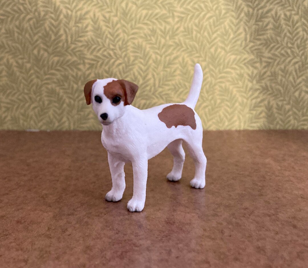 1:12th Scale White & Brown Jack Russell Terrier Model Figurine - Etsy