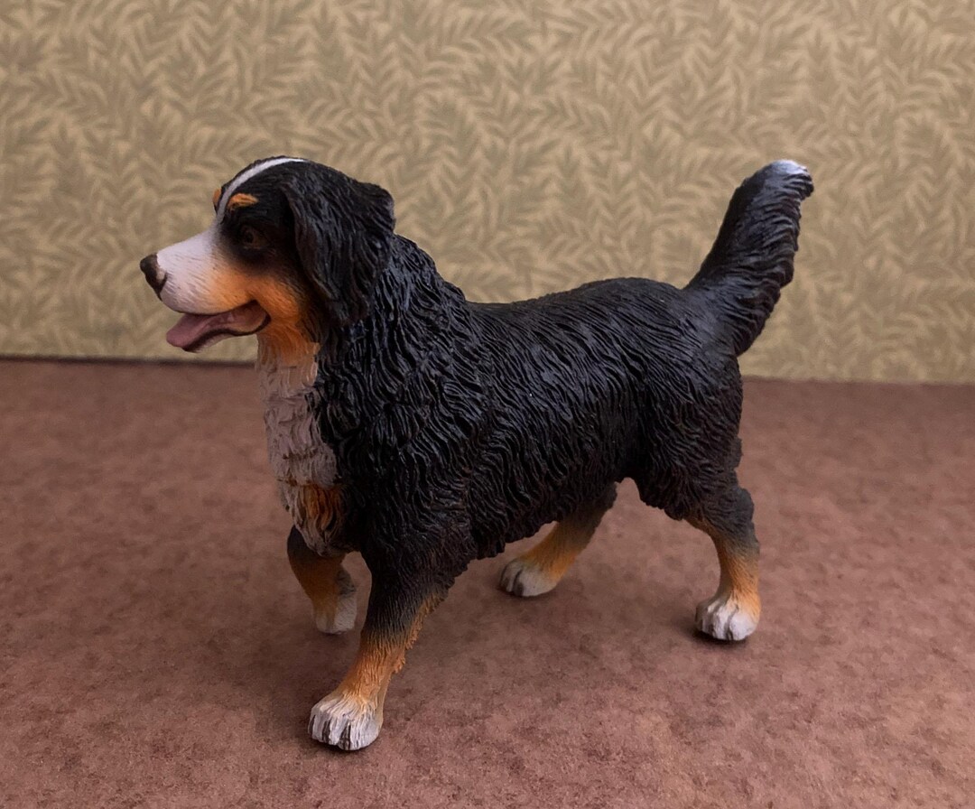 Miniature Bernese Mountain Dog Dollhouse Pet 1:12th Scale Realistic ...