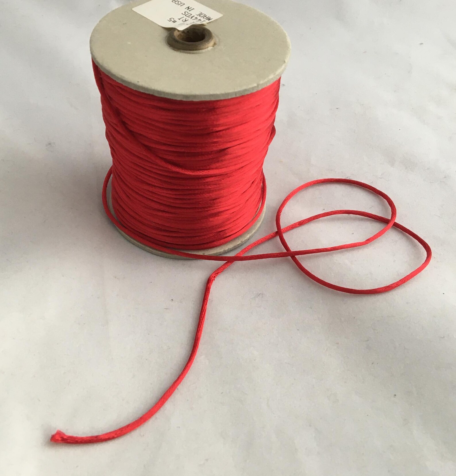 Vibrant Vintage Silk Satin Rattail 2mm Cording Thin Cording | Etsy