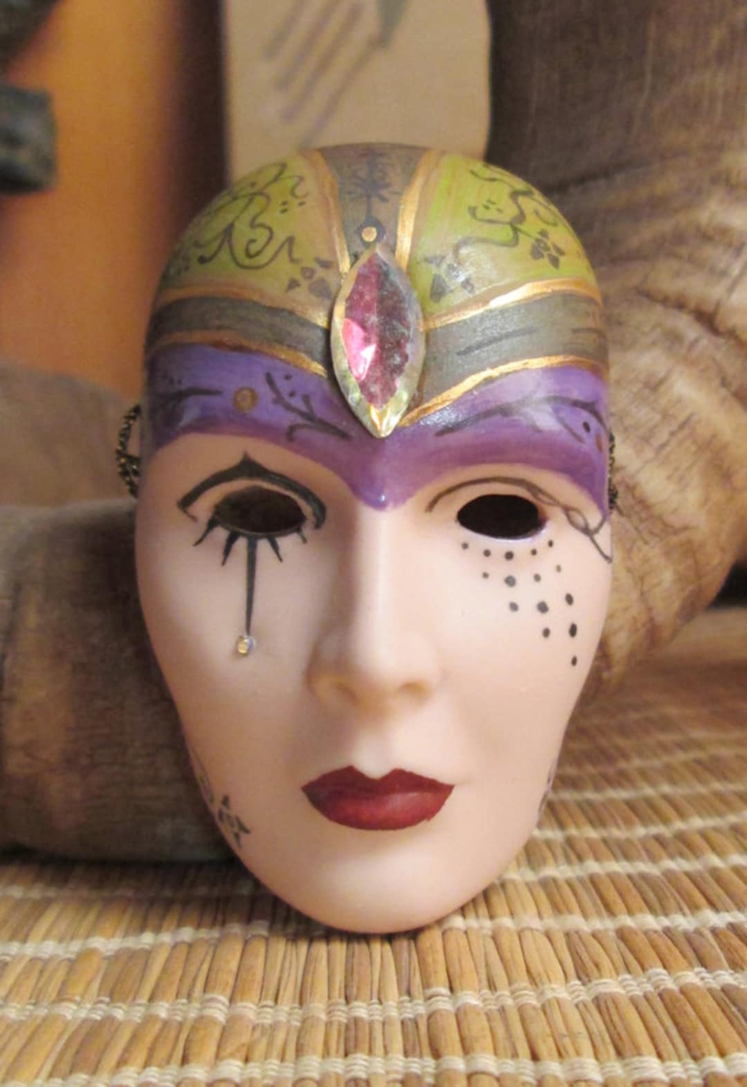 Hand China Painted Porcelain Mini Mask Mask Collection - Etsy