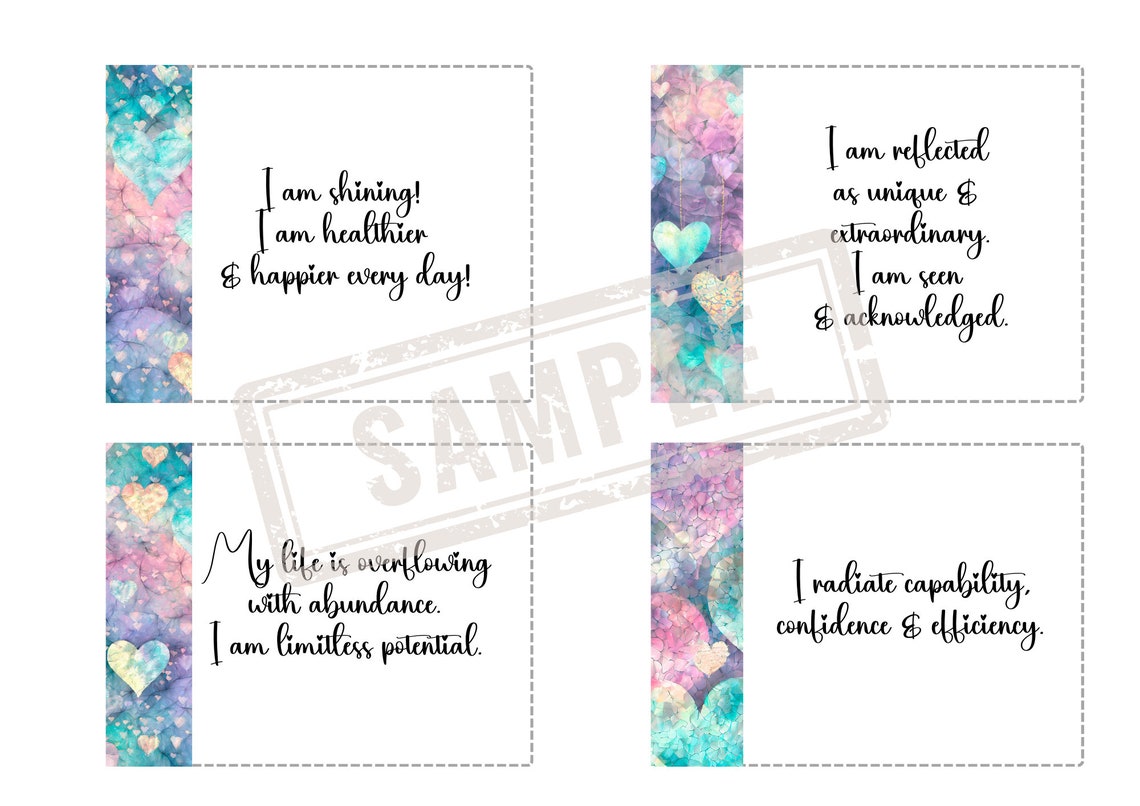 Affirmation Oracle Deck, Affirmation Card Mock Up, Spiritual Oracle ...