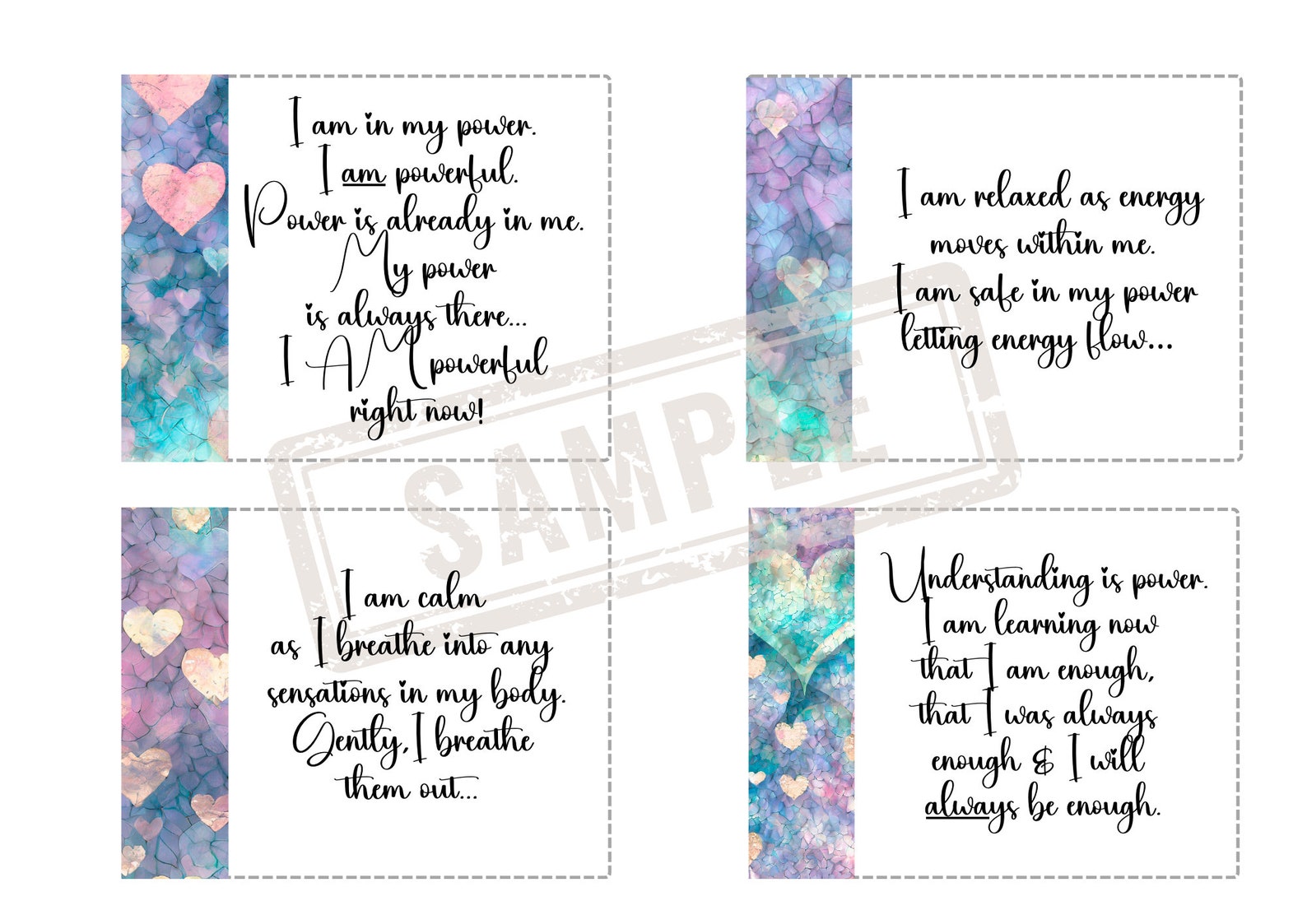 Affirmation Oracle Deck, Affirmation Card Mock Up, Spiritual Oracle ...