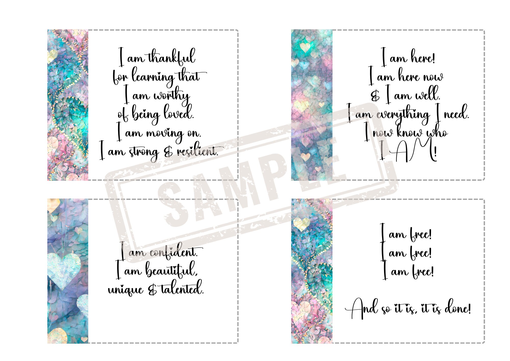 Affirmation Oracle Deck, Affirmation Card Mock Up, Spiritual Oracle ...