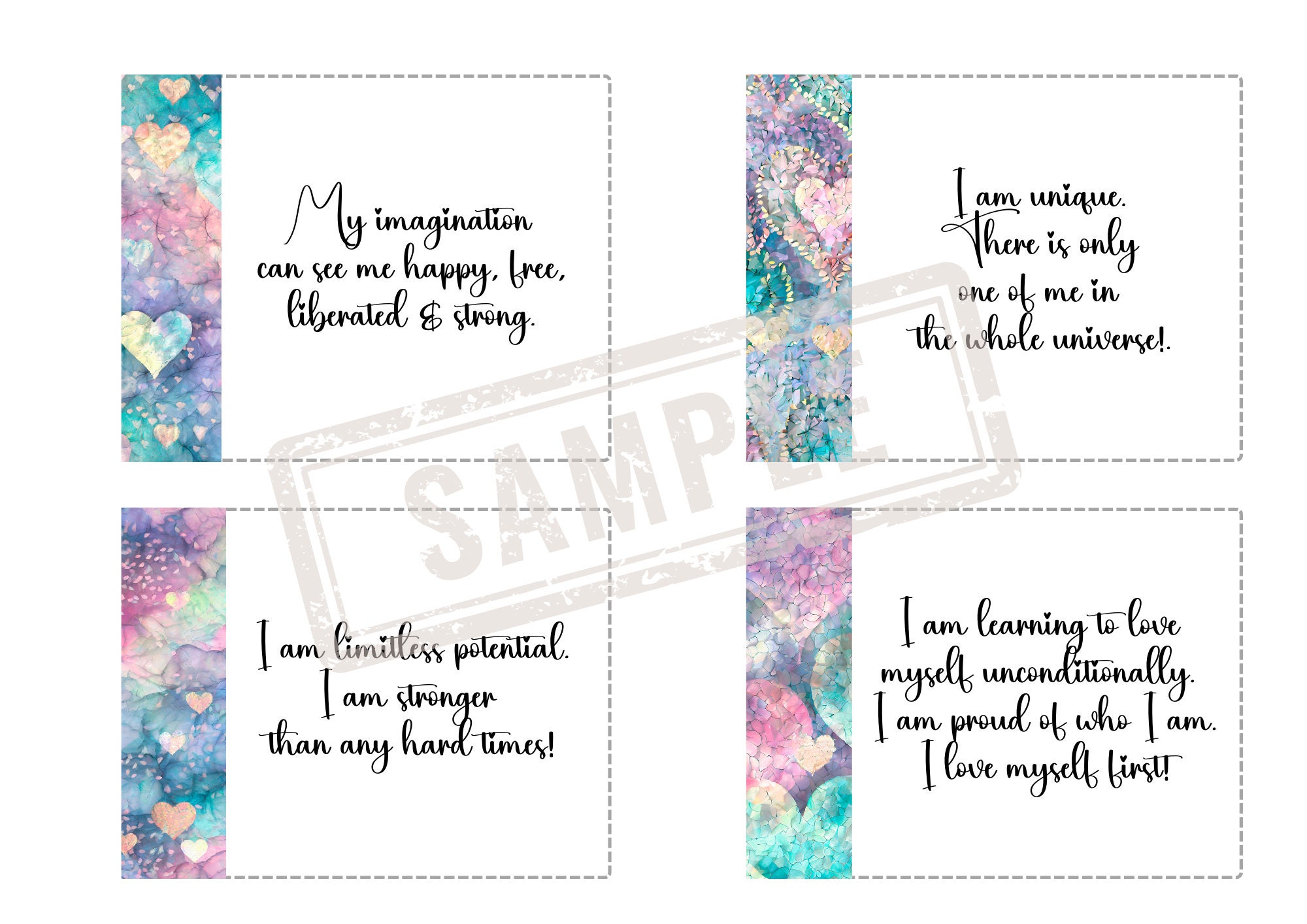 Affirmation Oracle Deck, Affirmation Card Mock Up, Spiritual Oracle ...