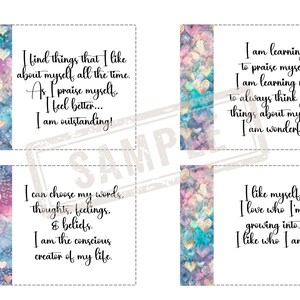 Affirmation Oracle Deck, Affirmation Card Mock Up, Spiritual Oracle ...
