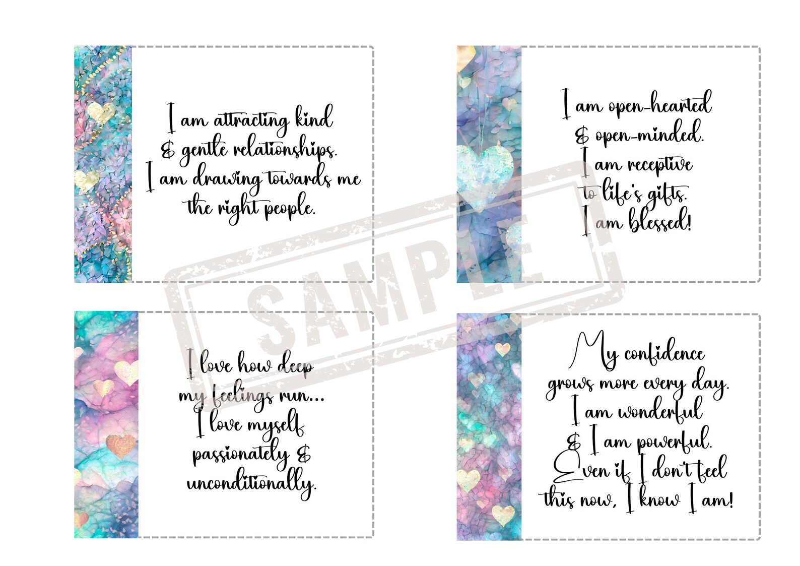 Affirmation Oracle Deck, Affirmation Card Mock Up, Spiritual Oracle ...